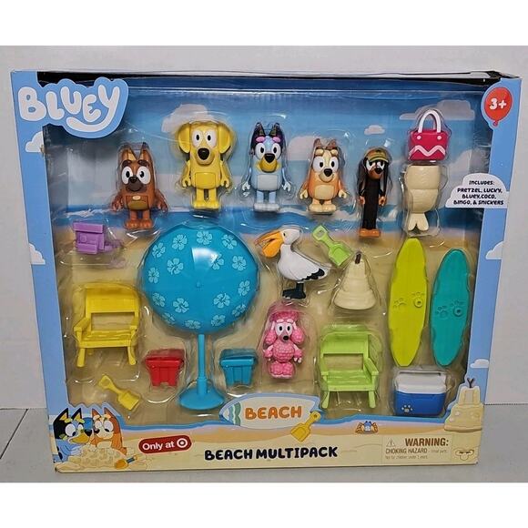 moose toys | Toys | Bluey Beach Multipack With Figures And Accessories ...